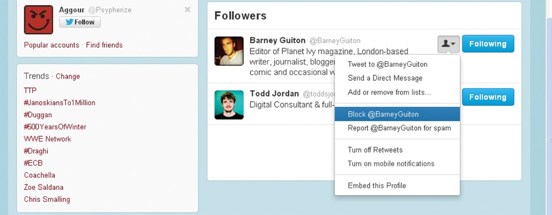 Twitter Made Easy: Following and Being Followed